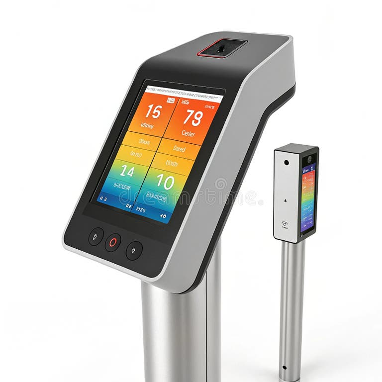 Thermal Scanner Detecting Temperature Differences Stock Illustration ...