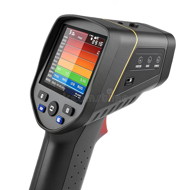 Thermal Scanner Detecting Temperature Differences Stock Illustration ...