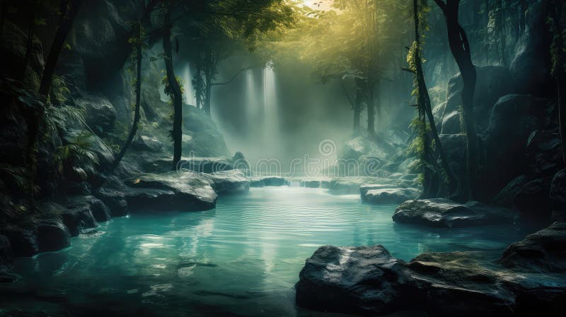 Thermal water temperature stock illustration. Illustration of spring ...