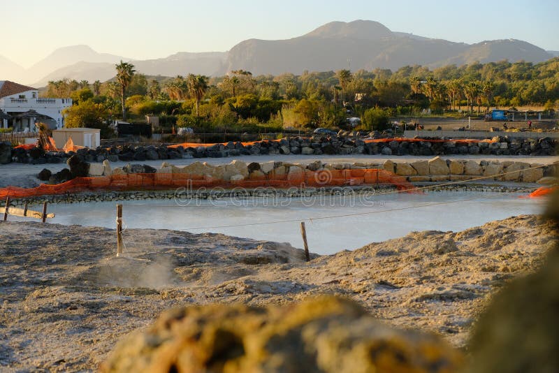 Thermal Water in Vulcano Island Sicily Editorial Stock Image - Image of ...