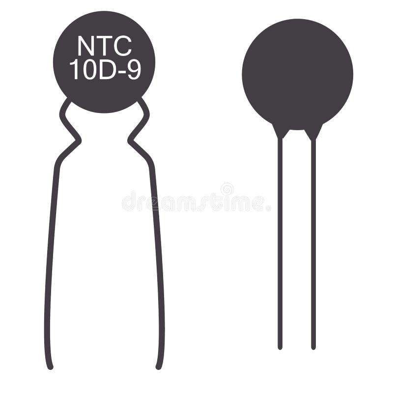 Thermistor Icon on White Background. NTCThermistor Resistor Sign. Flat Style Stock Illustration ...