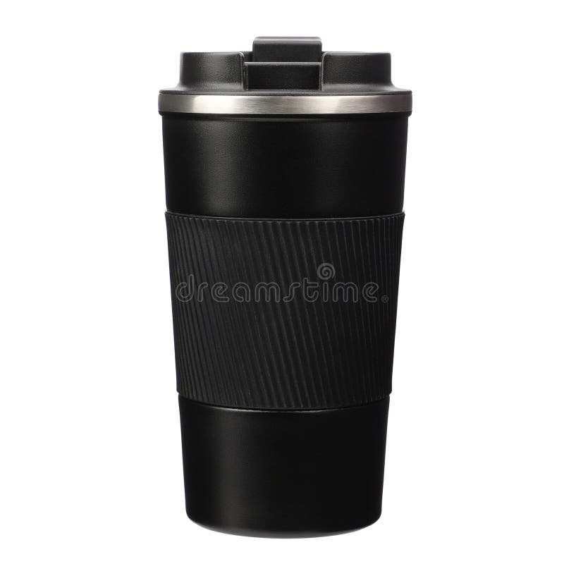 Thermo Bottle Isolated White Background Clipping Path Black Color ...