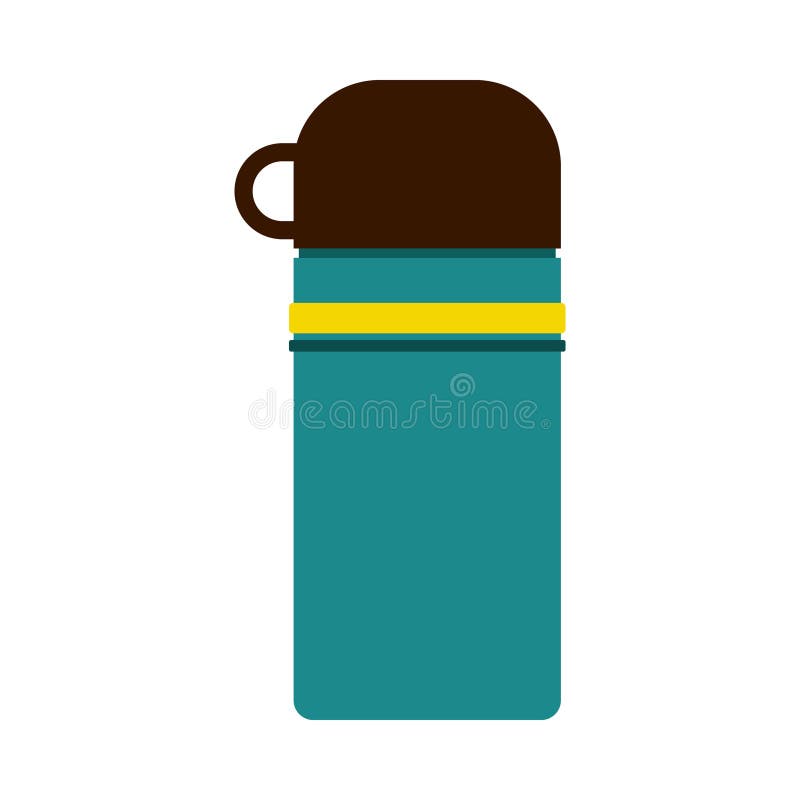 Thermo Mugs Flat Style, Thermos Flask Vector Flat Icon Style Illustration Stock Vector ...