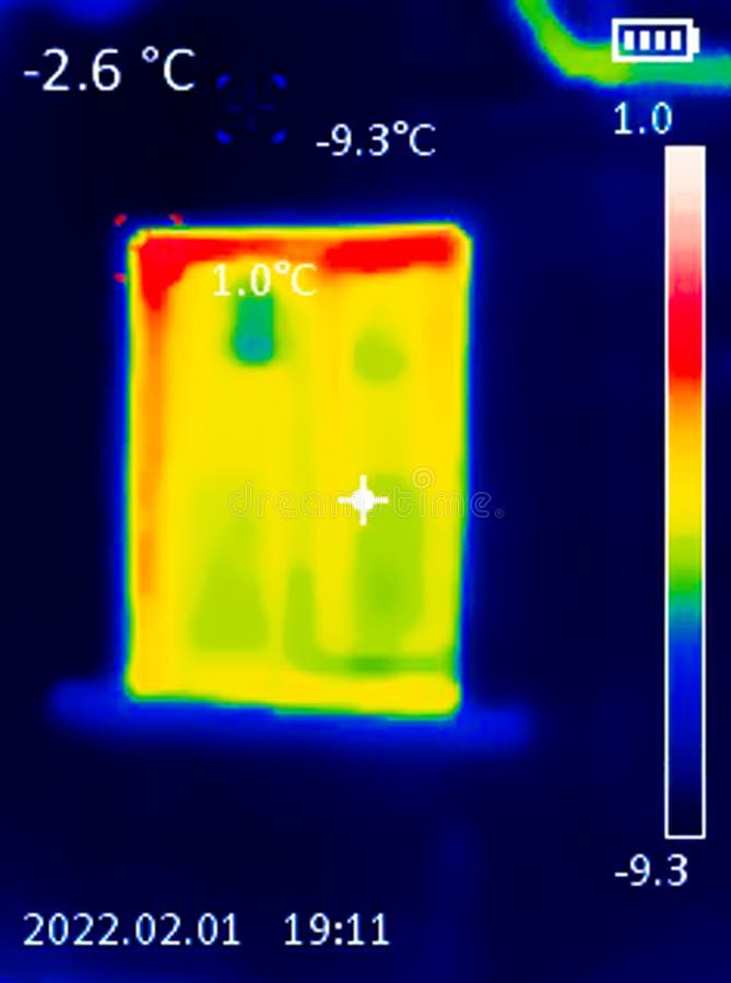 A Thermographic Image of a Building Window Showing Different ...