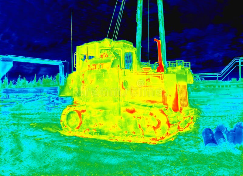 Thermography Construction Machinery Stock Image - Image of bitumen ...