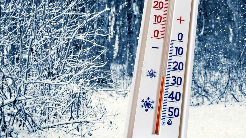 Below zero on thermometer. stock photo. Image of degree - 17302184