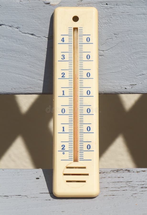 Thermometer on a bench stock photo. Image of weather - 154548886