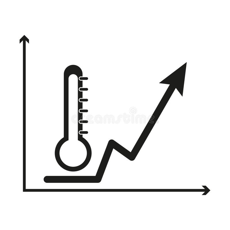 Thermometer Chart Icon. Rising Trend. Data Analysis Symbol. Vector ...