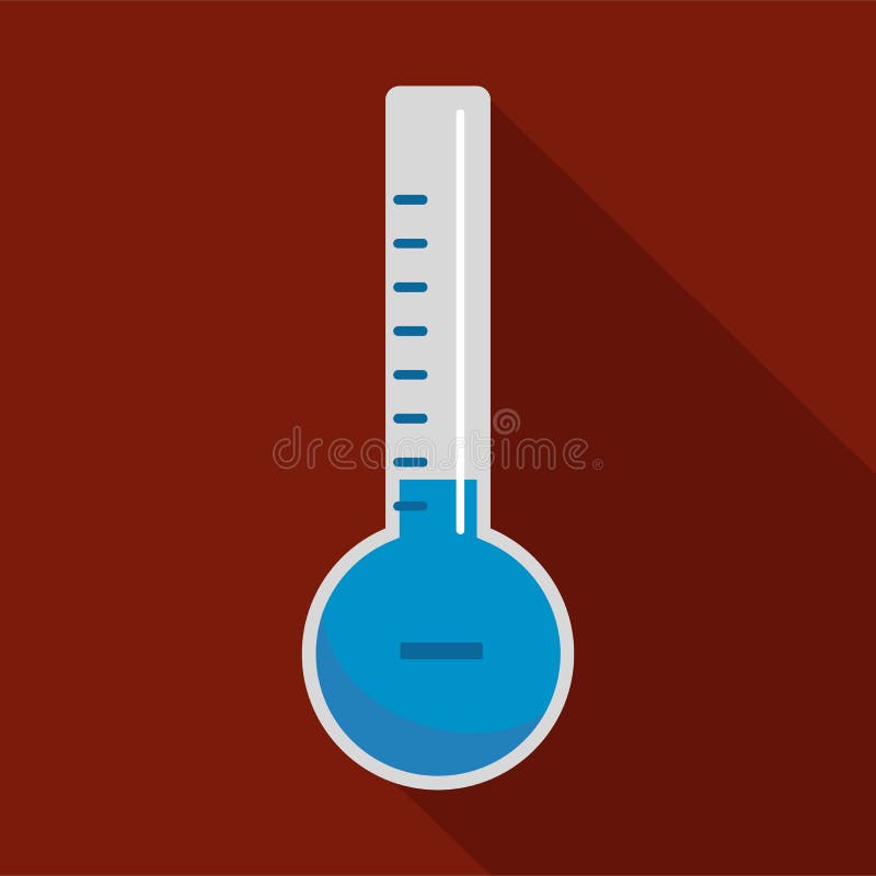 Thermometer Cold Icon, Flat Style Stock Illustration - Illustration of ...