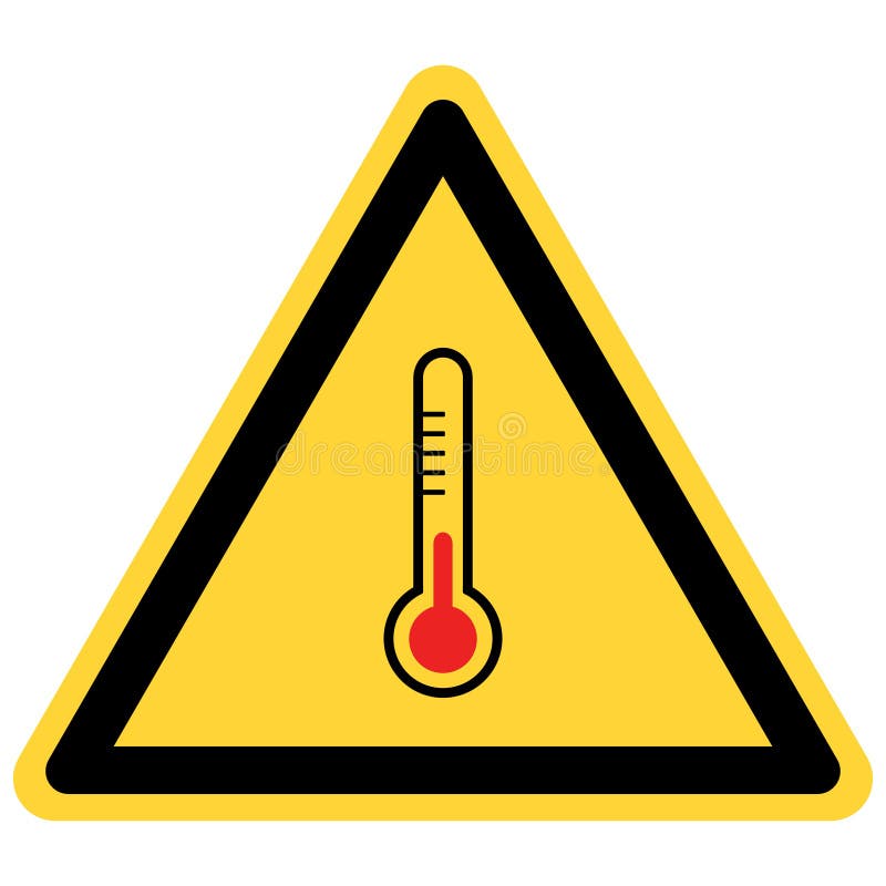 Thermometer and Danger Sign Stock Vector - Illustration of warm, vector ...
