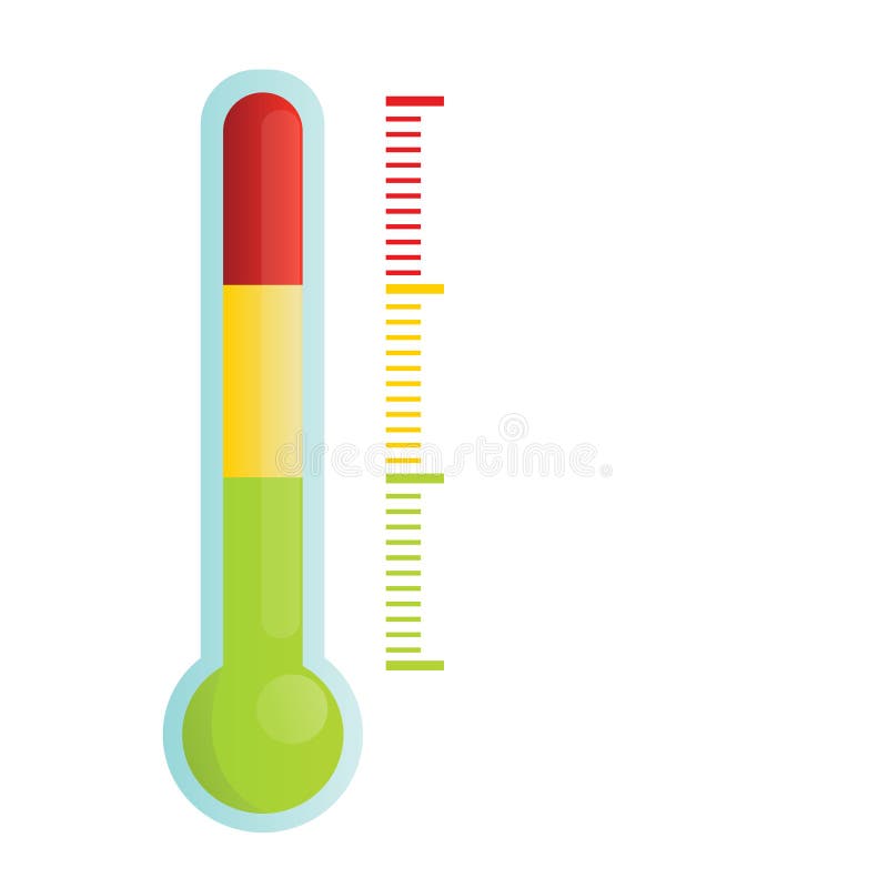 Cartoon Thermometer Graphic Icon Vector Illustration Set Stock Vector ...
