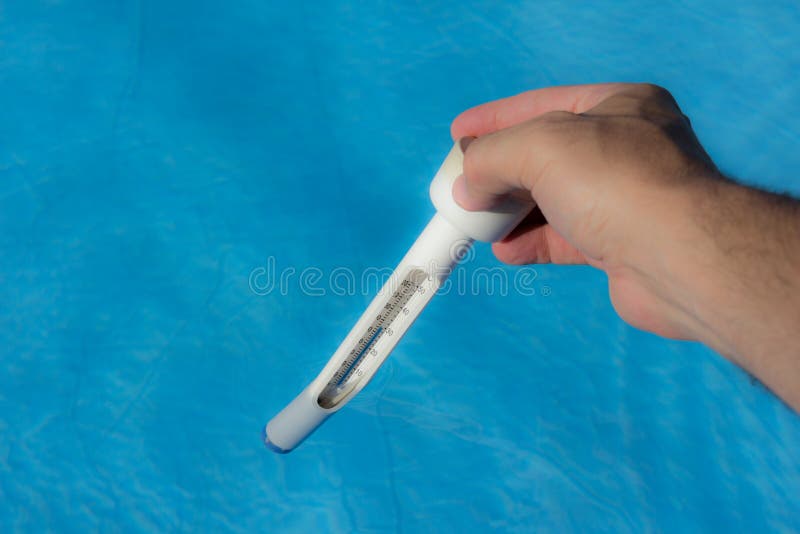Floating Thermometer Closeup Stock Image - Image of activity, container ...