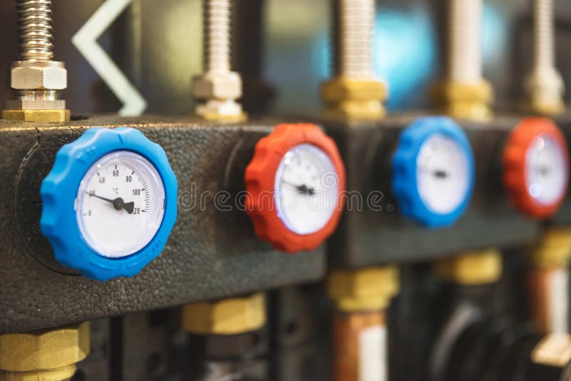 Thermometer Gauge in Production Process and Measuring Temperature ...