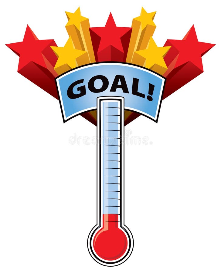 Thermometer Goal stock vector. Illustration of company - 35937658