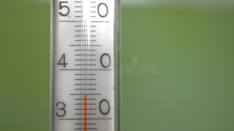 The Thermometer on Green Background Stock Video - Video of indicator ...