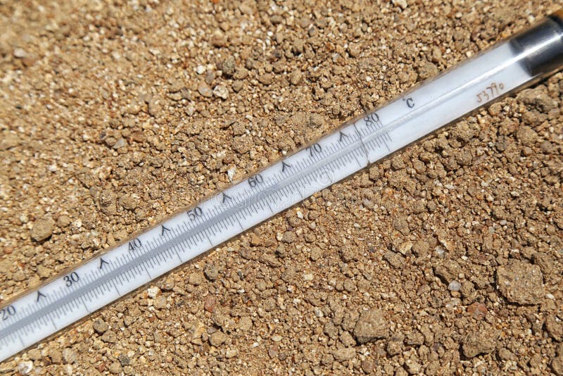 Thermometer with Ground Temperature Stock Image - Image of diagnostic ...