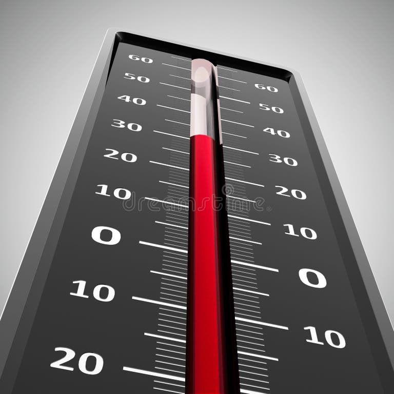 Thermometer heat close-up stock illustration. Illustration of heatwave ...