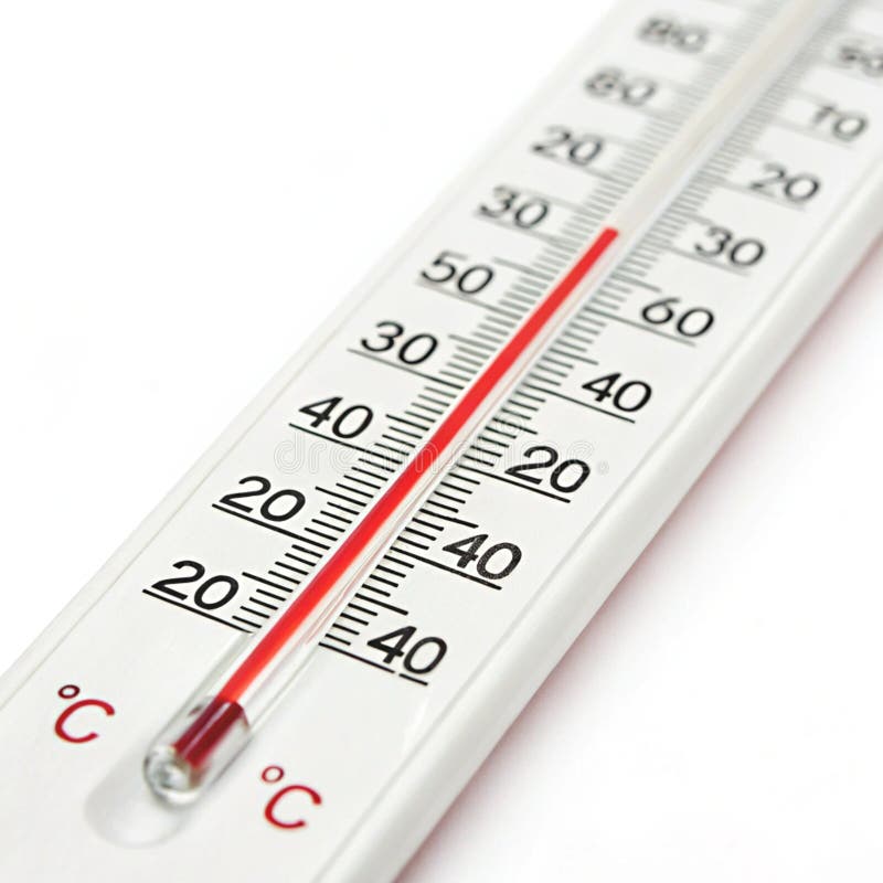Thermometer with High Temperature Isolated on Transparent Background ...