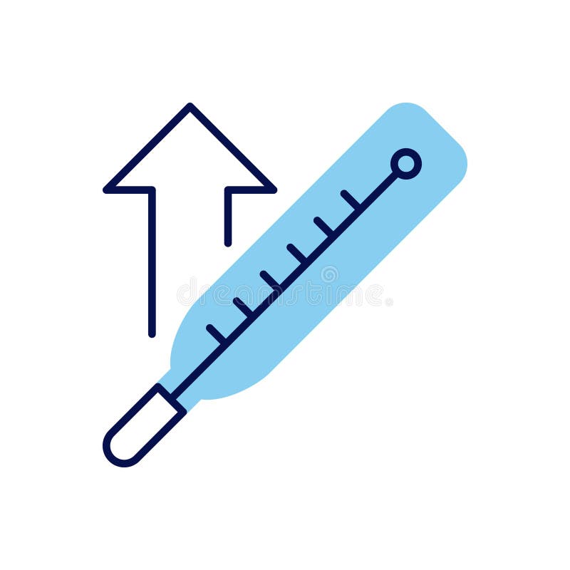Thermometer with High Temperature Vector Icon Stock Vector ...