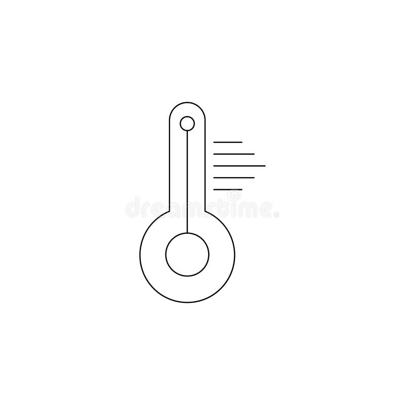 Thermometer icon stock vector. Illustration of flat - 250731880