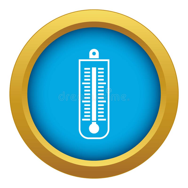 Thermometer Icon Blue Vector Isolated Stock Vector - Illustration of ...