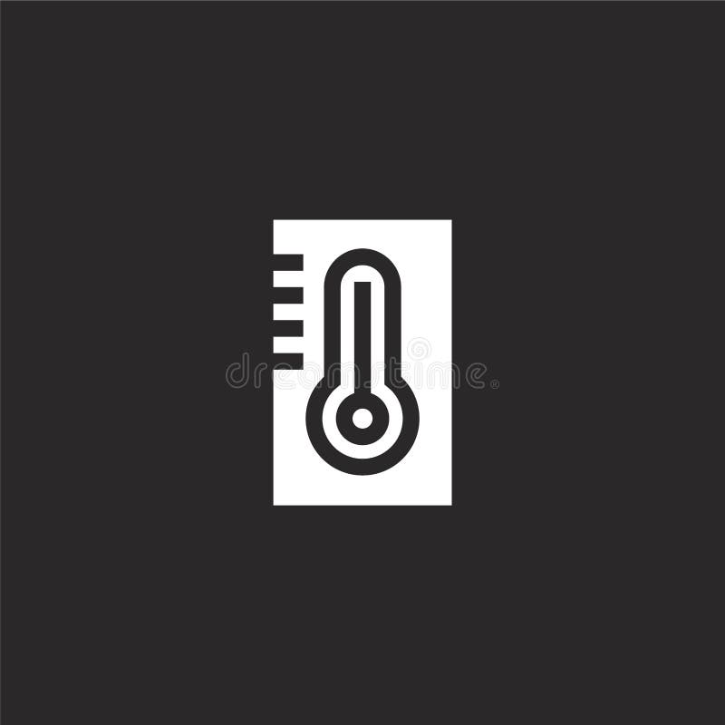 Thermometer Icon. Filled Thermometer Icon for Website Design and Mobile ...