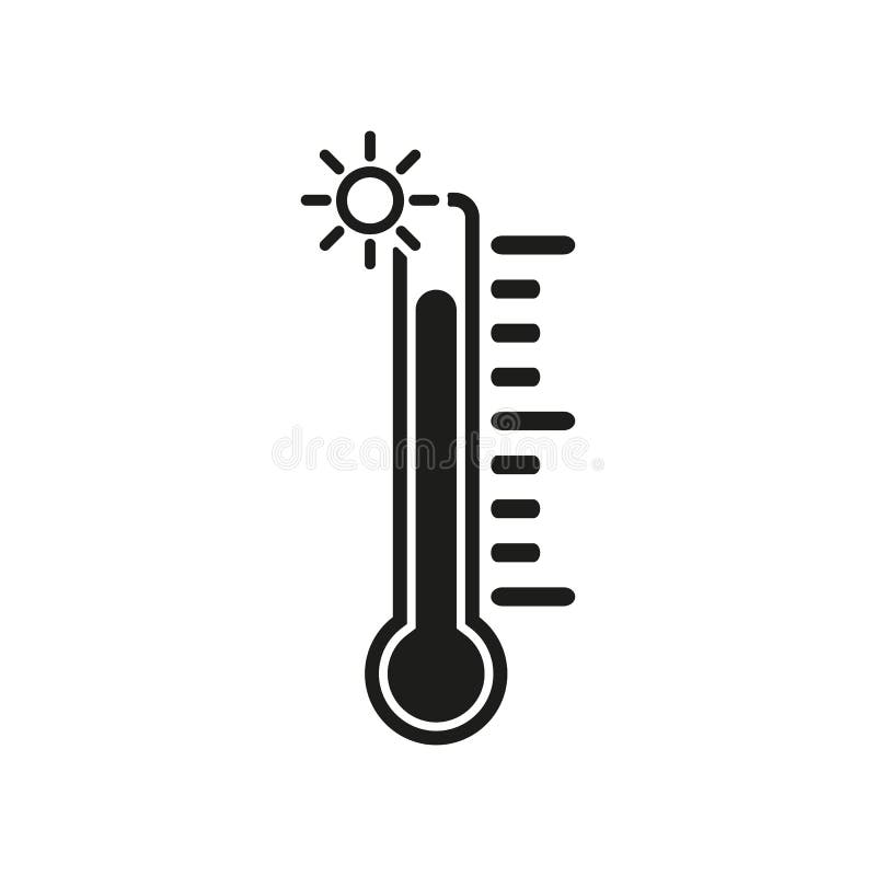 The Thermometer Icon. High Temperature Symbol Stock Vector ...