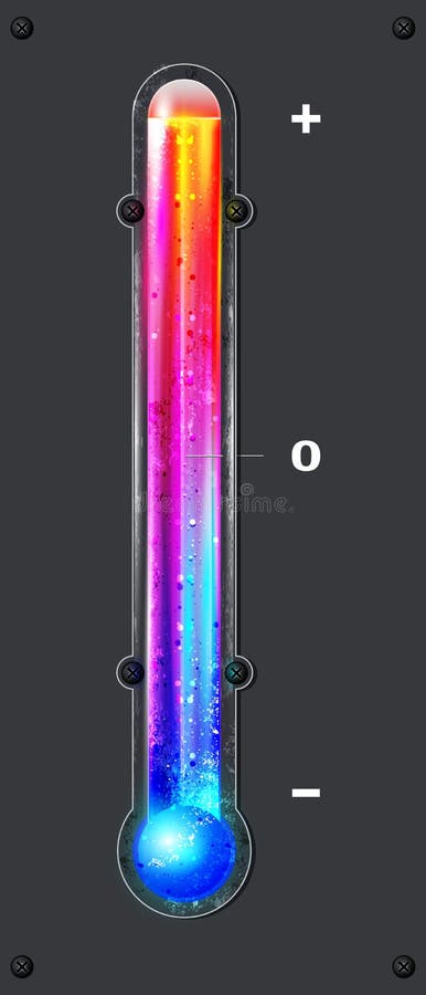 Thermometer Icon of Hot and Cold Indicator. EPS10, Stock Vector ...