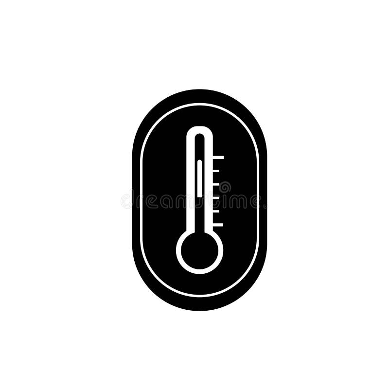 Thermometer Icon Logo Vector Stock Illustration - Illustration of ...