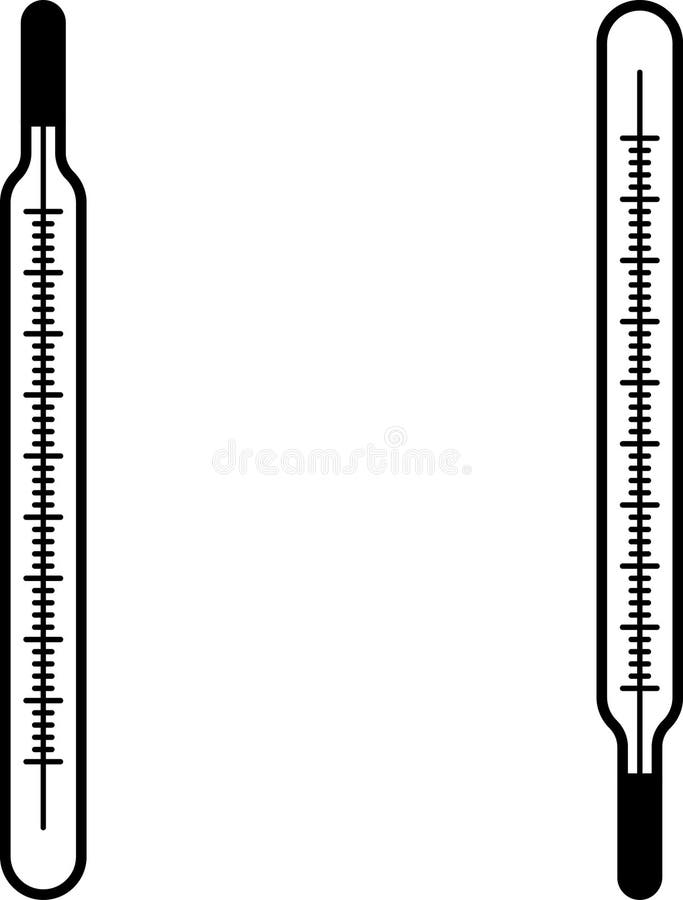 Thermometer Icon with Measuring Ruler. Simple Sign of Hot and Cold ...