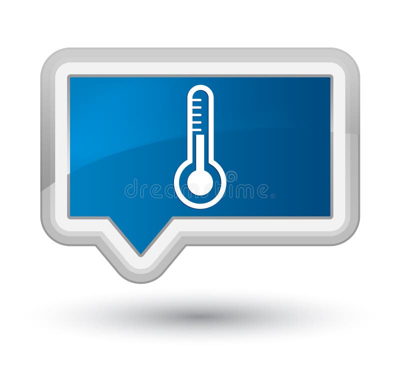 Thermometer Icon Prime Blue Banner Button Stock Illustration ...