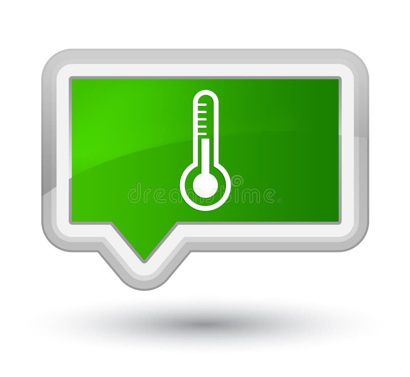 Thermometer Icon Prime Green Banner Button Stock Illustration ...