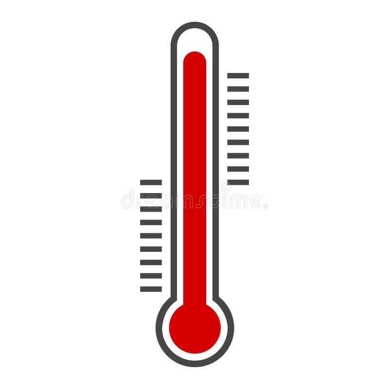 Thermometer icon red stock vector. Illustration of fahrenheit - 87267104