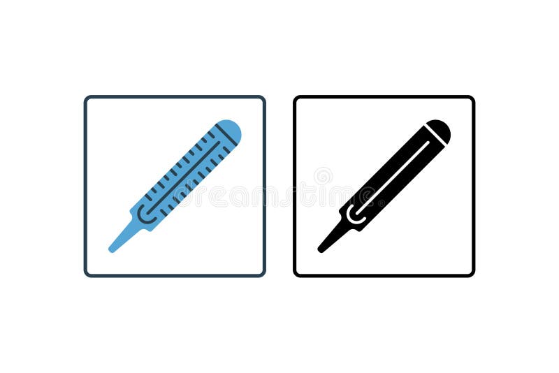 Thermometer Icon. Icon Related To Medical Tools. Solid Icon Style Stock ...