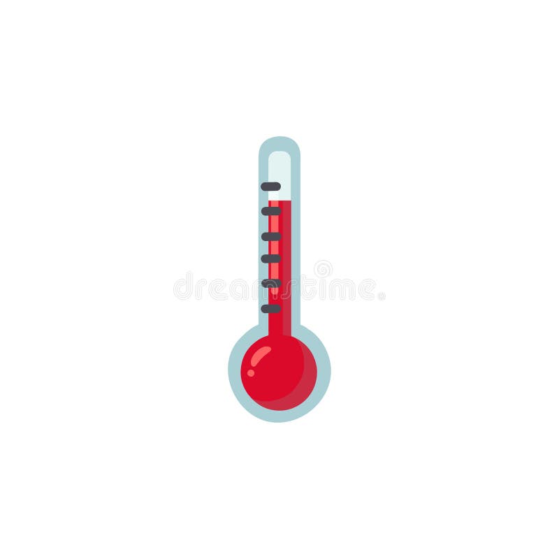 Thermometer Icon Showing High Temperature. Vector Icon Stock ...