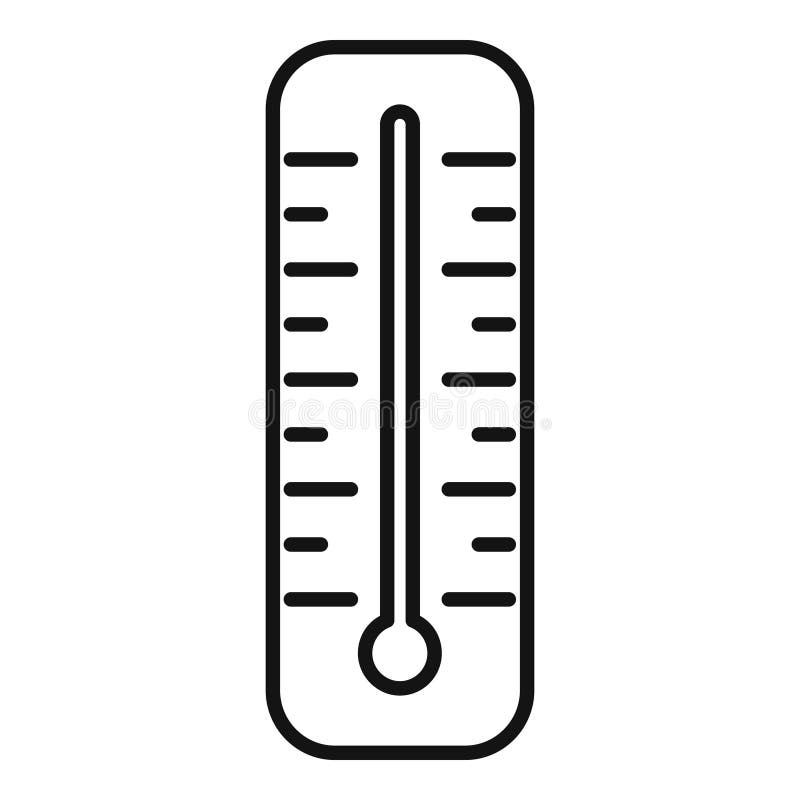 Thermometer Icon Showing Temperature Rising with Scale Stock ...