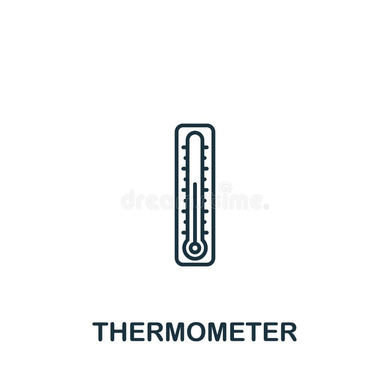 Thermometer Icon. Line Simple Measuring Icon for Templates, Web Design ...