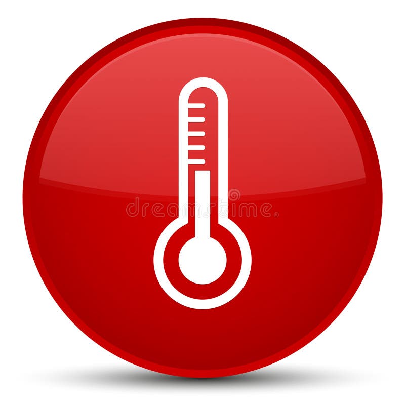 Thermometer Icon Special Red Round Button Stock Illustration ...