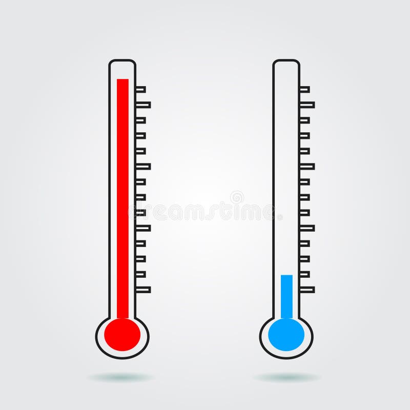 Thermometer Icon. Vector. Celsius and Fahrenheit. Stock Vector ...
