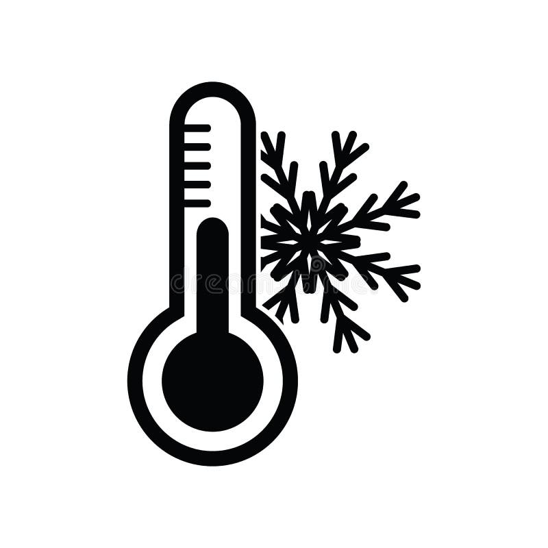 Thermometer Icon Vector. Cold Weather Icon Stock Vector - Illustration ...