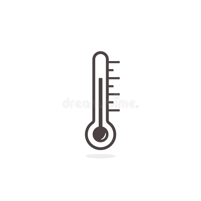 Thermometer Icon, Vector Isolated Flat Design Simple Illustration Stock ...
