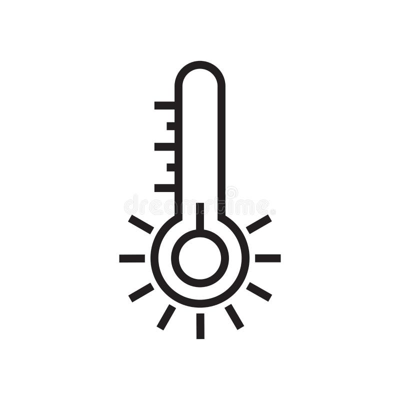 Thermometer Icon Vector Sign and Symbol Isolated on White Background ...