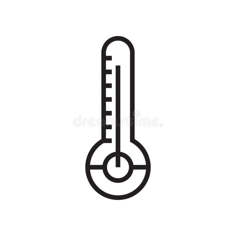 Thermometer Icon Vector Sign and Symbol Isolated on White Background ...