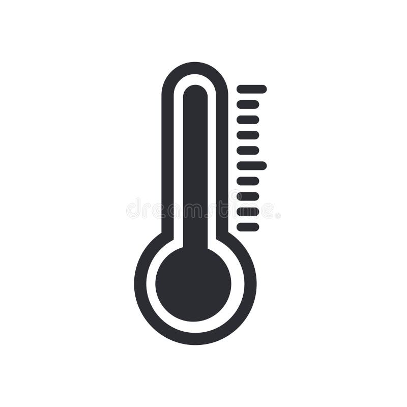 Thermometer Icon Vector Sign and Symbol Isolated on White Background ...