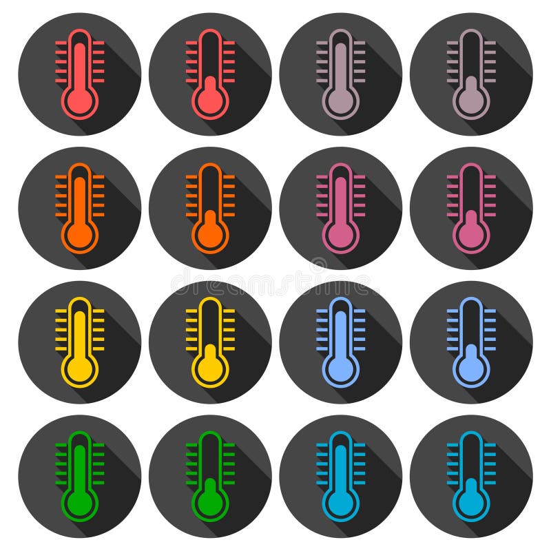 Thermometer icons set stock vector. Illustration of icons - 90826935
