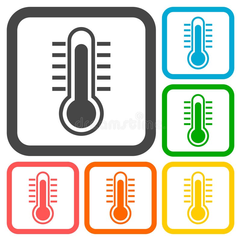 Thermometer icons set stock vector. Illustration of science - 90827062