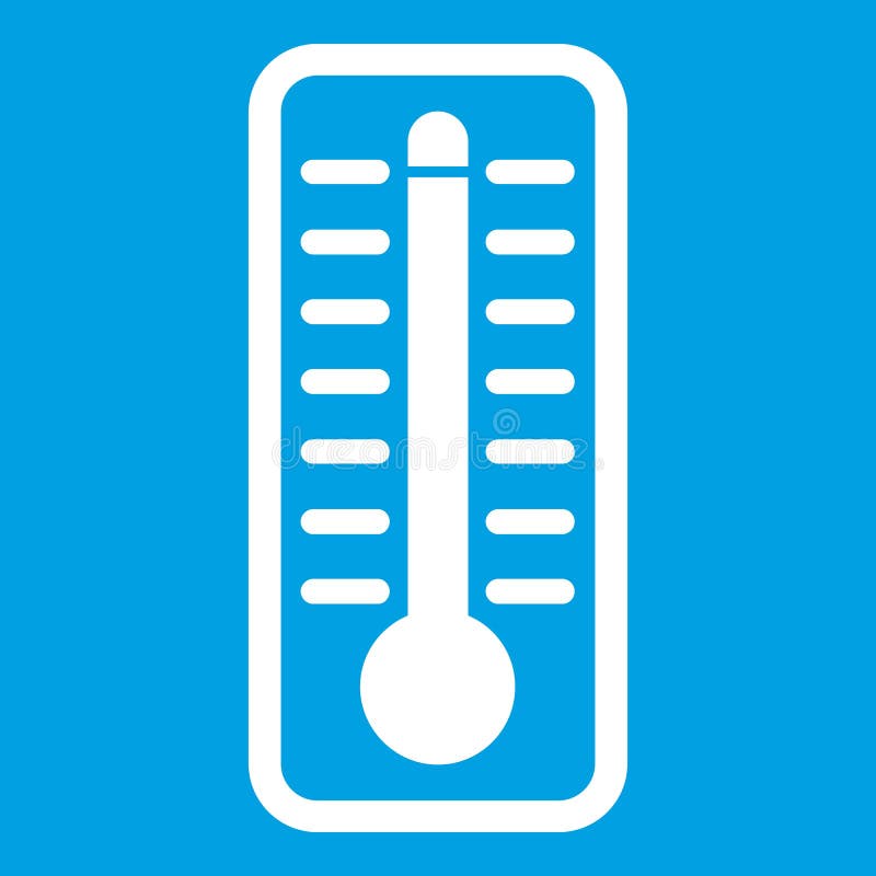 Thermometer Indicates High Temperature Icon White Stock Vector ...