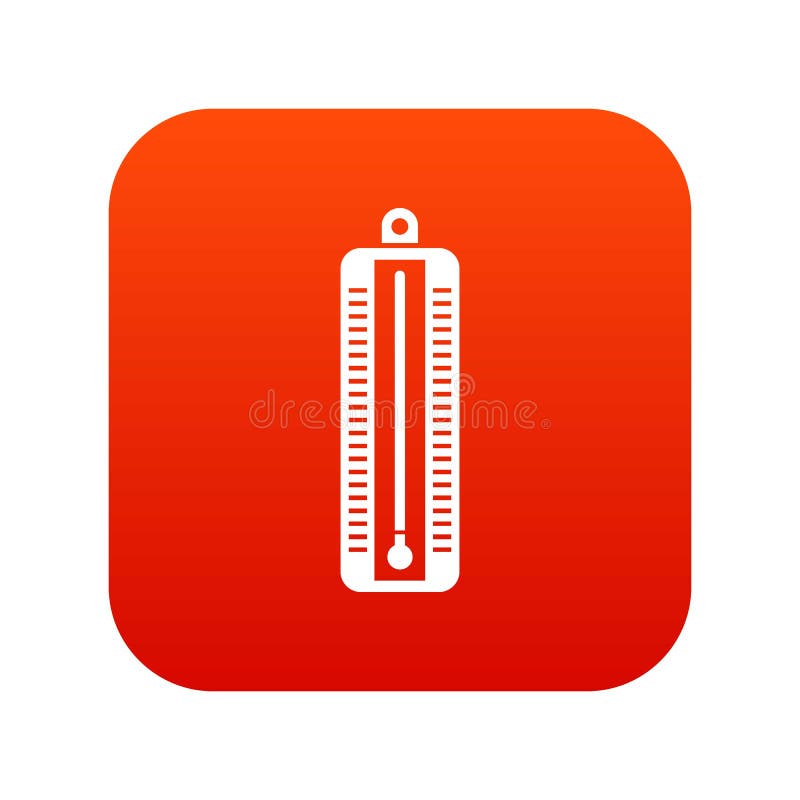 Thermometer Indicates Low Temperature Icon Digital Red Stock Vector ...