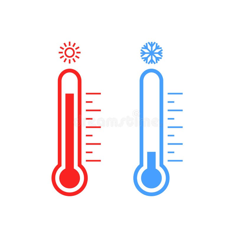Thermometer Koud En Warm Pictogram. Vriestemperatuur-vector Warm ...