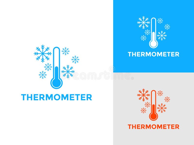 Thermometer Logo Concept Icon Vector Set Isolated, for Web Design ...